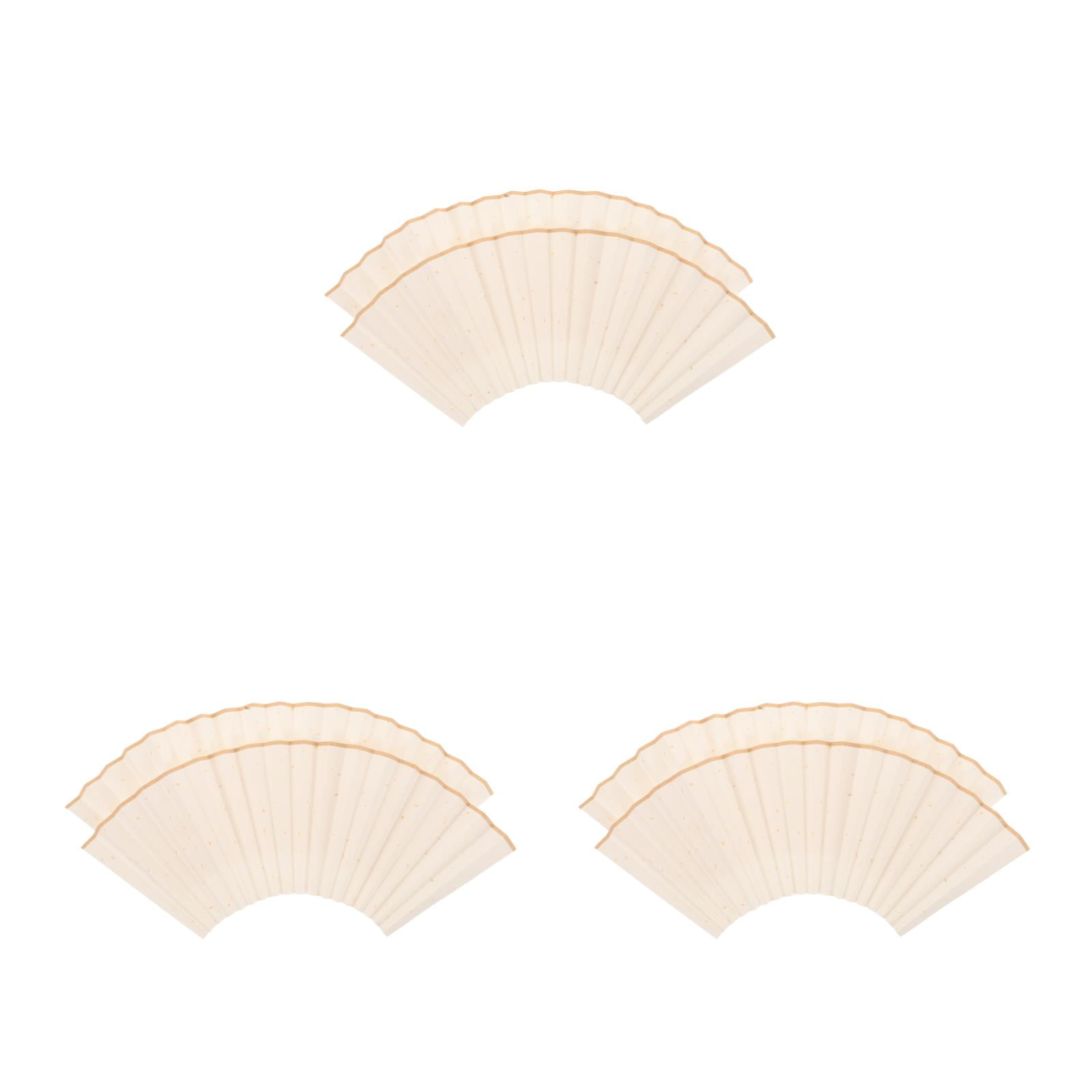 OUNONA 6 Pcs Foldable Fan Blank Surface Blank Foldable Fan Surface ...