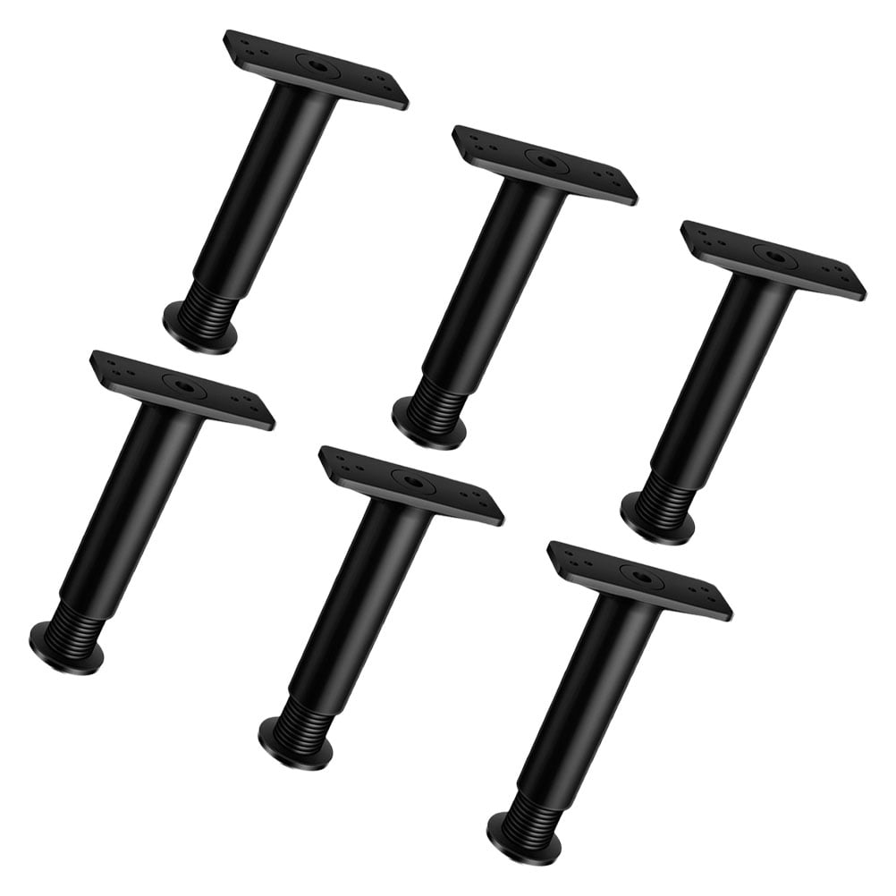 OUNONA 6 Pcs Household Table Leg Replacement Legs Extendable Black ...