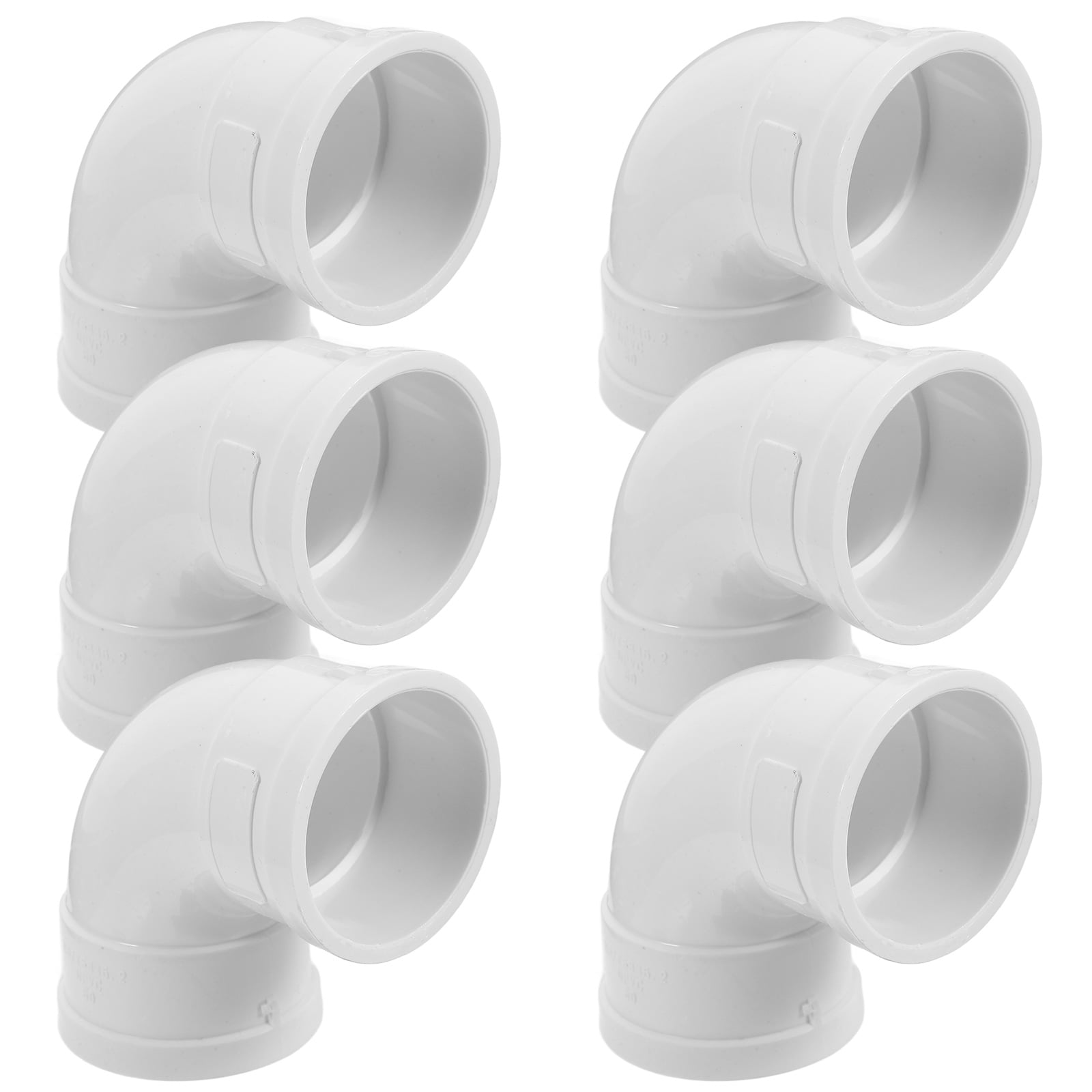OUNONA 6 Pcs Pvc Drainage Pipe Fitting Elbow Lumbar Cordless Protective ...