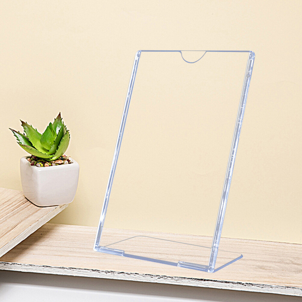 OUNONA 6 Pcs L-shaped Table Desktop Photo Holder Slanted Display Stand ...