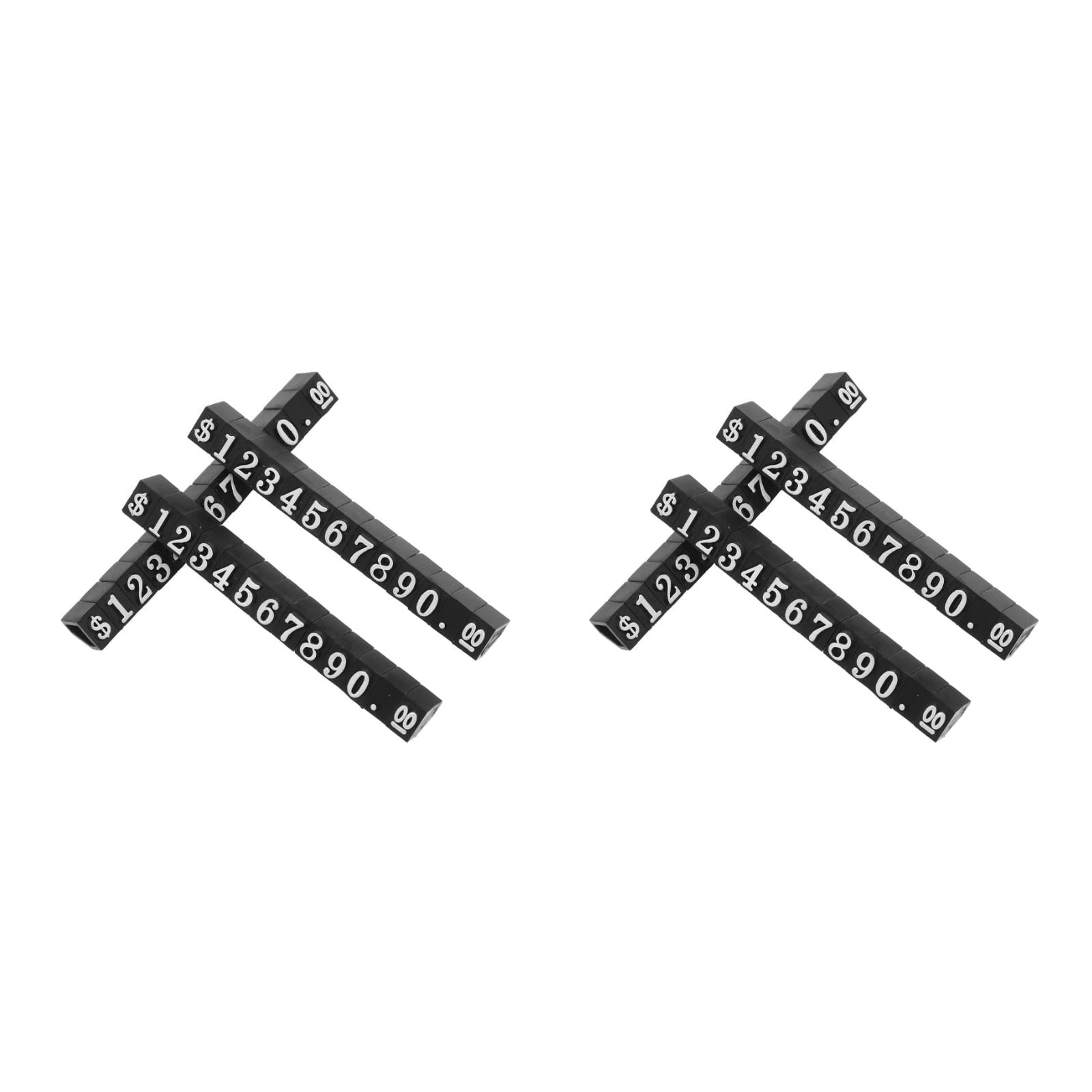OUNONA 6 Pcs Mini Cube Price Tag Display Number Letter Pricing Label ...