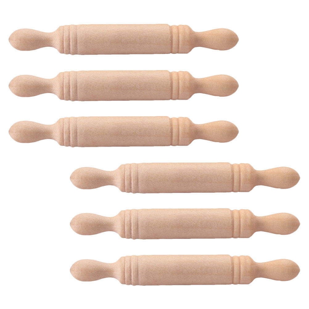 OUNONA 6 Pcs Mini Rolling Pin Toy Shiwan Stick Model Child - Walmart.com