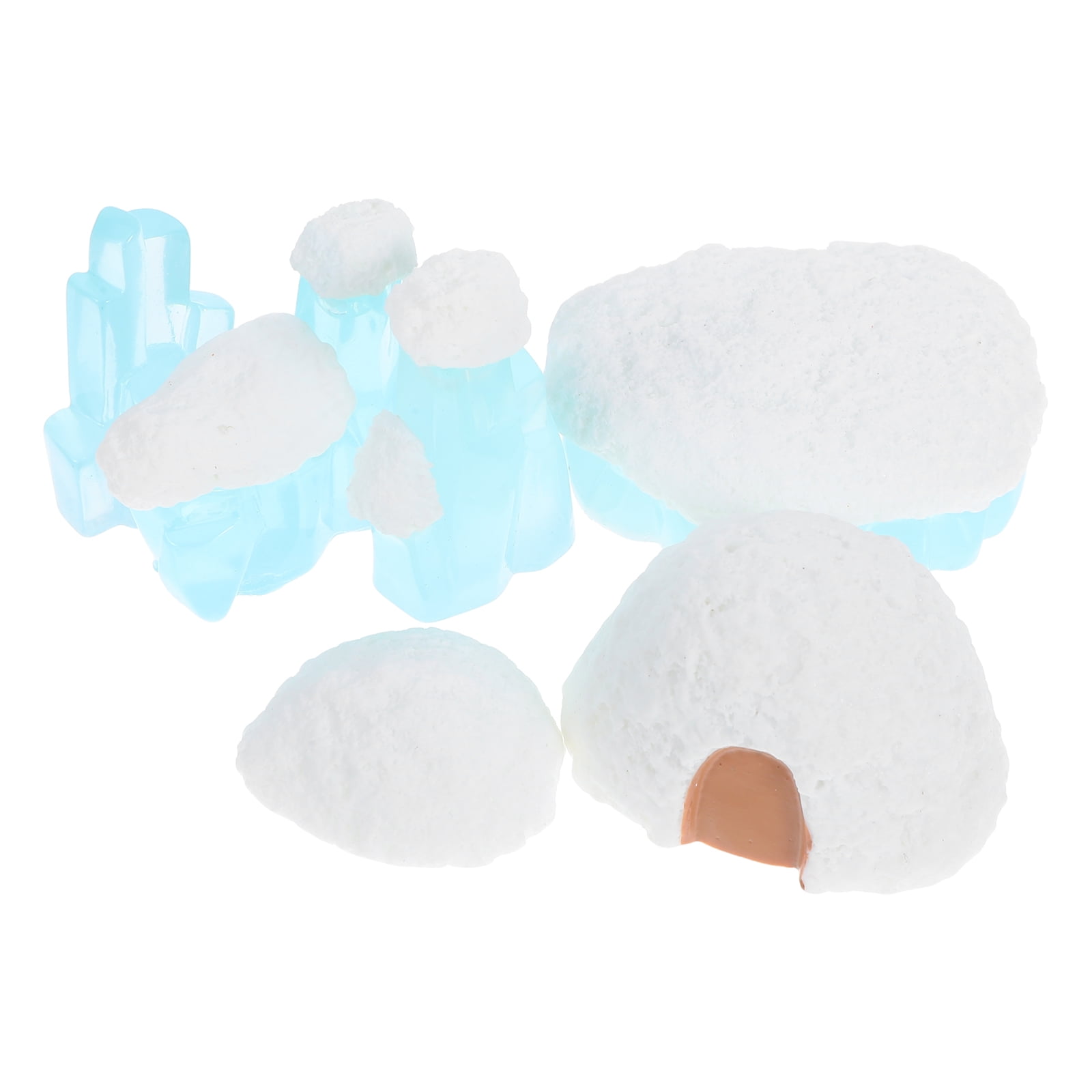 OUNONA 6 Pcs Miniature Arctic Animal Figures And House Statues For ...