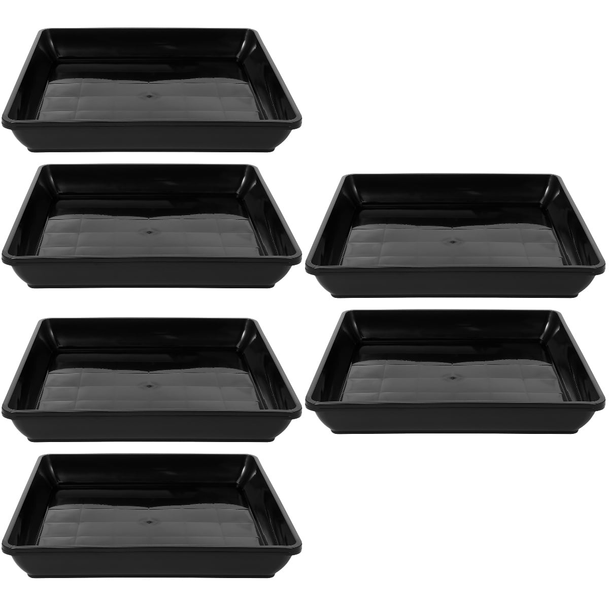 OUNONA 6 Pcs Plant Saucer Square Planter Saucer Plastic Plant Tray ...