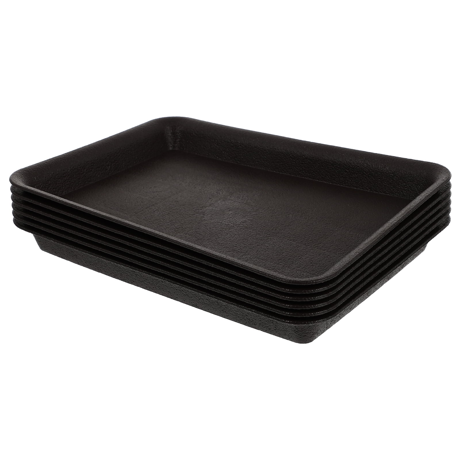 OUNONA 6 Pcs Rectangular Torus Plant Pot Tray Saucer Water Round Trays ...