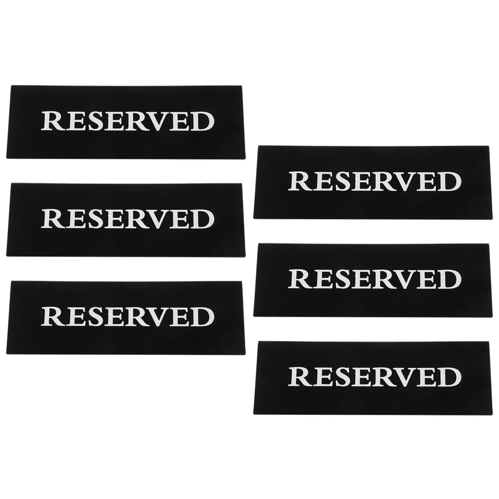 OUNONA 6 Pcs Reservation Table Party Reserved Sign Tel Card Prompt ...