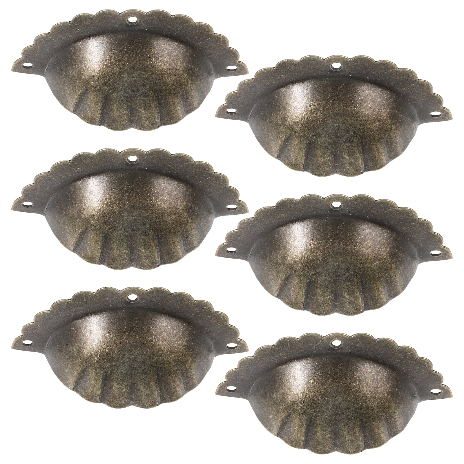 OUNONA 6 Pcs Seashell Cabinet Knob Cup Drawer Pulls Vintage Handle ...