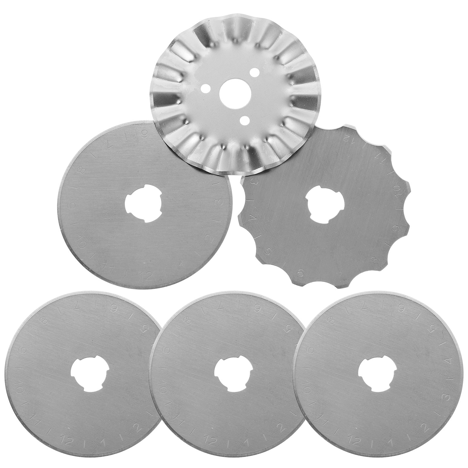 OUNONA 6 Pcs Rotary Cutter Blades with Cutting Mat Set, Titanium Sewing ...