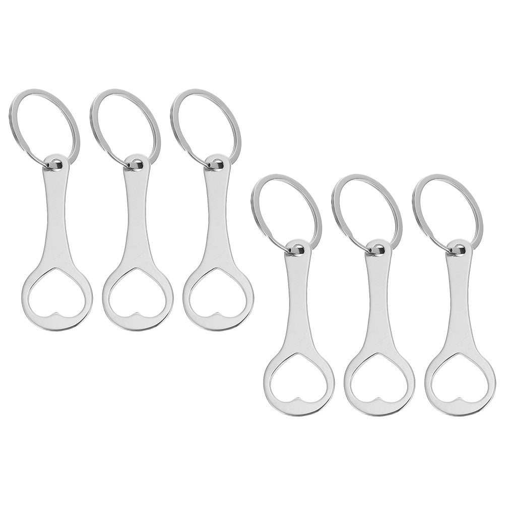 OUNONA 6 Pcs Shopping Trolley Token Key Ring Tokens Utility Silver ...