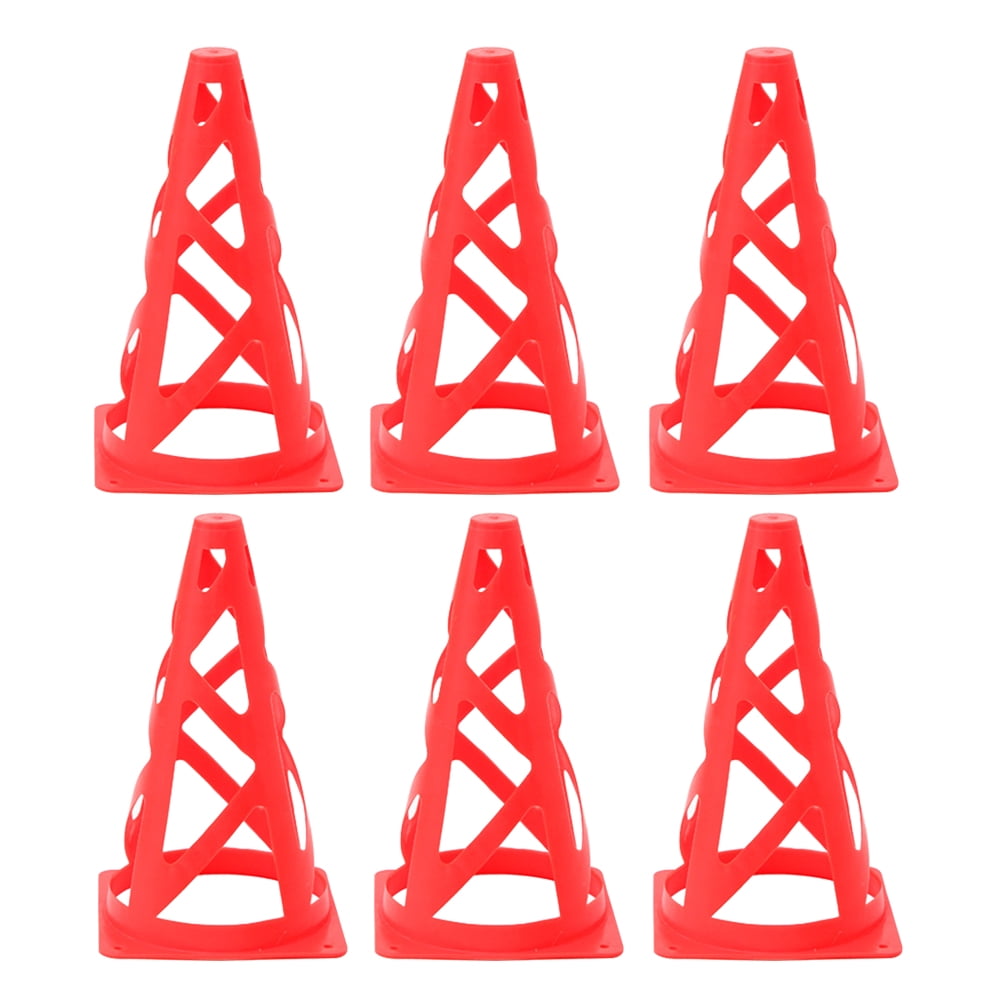 OUNONA 6 Pcs Small Cones Soccer Training Marker Mini Football Child Red ...