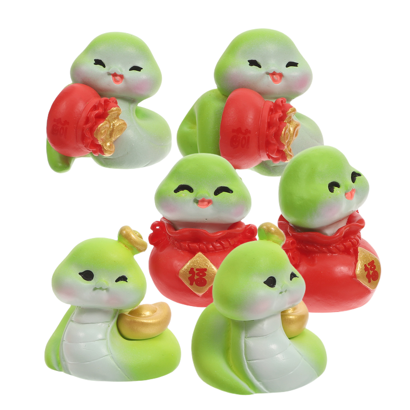 OUNONA 6 Pcs Snake Statue Figurine Sculpture Year of The 2025 ...