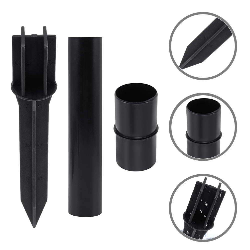 Tineasur ABS Solar Light Stakes Black Durable Hollow Rod Design for ...