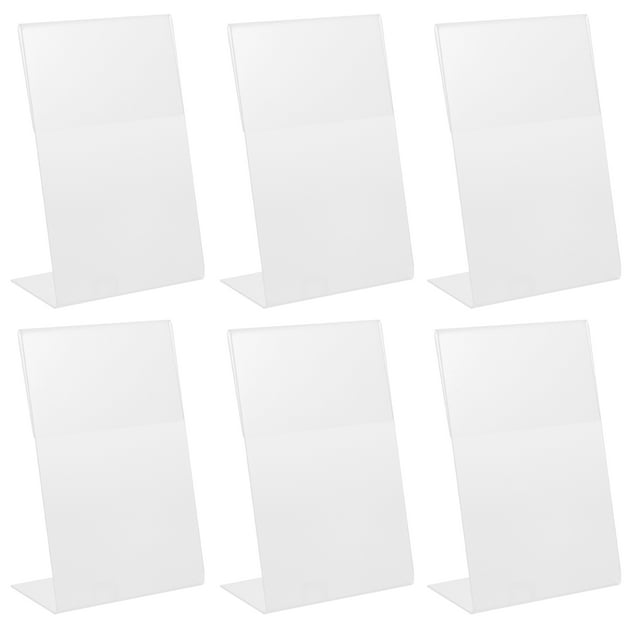 OUNONA 6 Pcs Table Menu Stand Acrylic Card Double Sided Display Stands ...