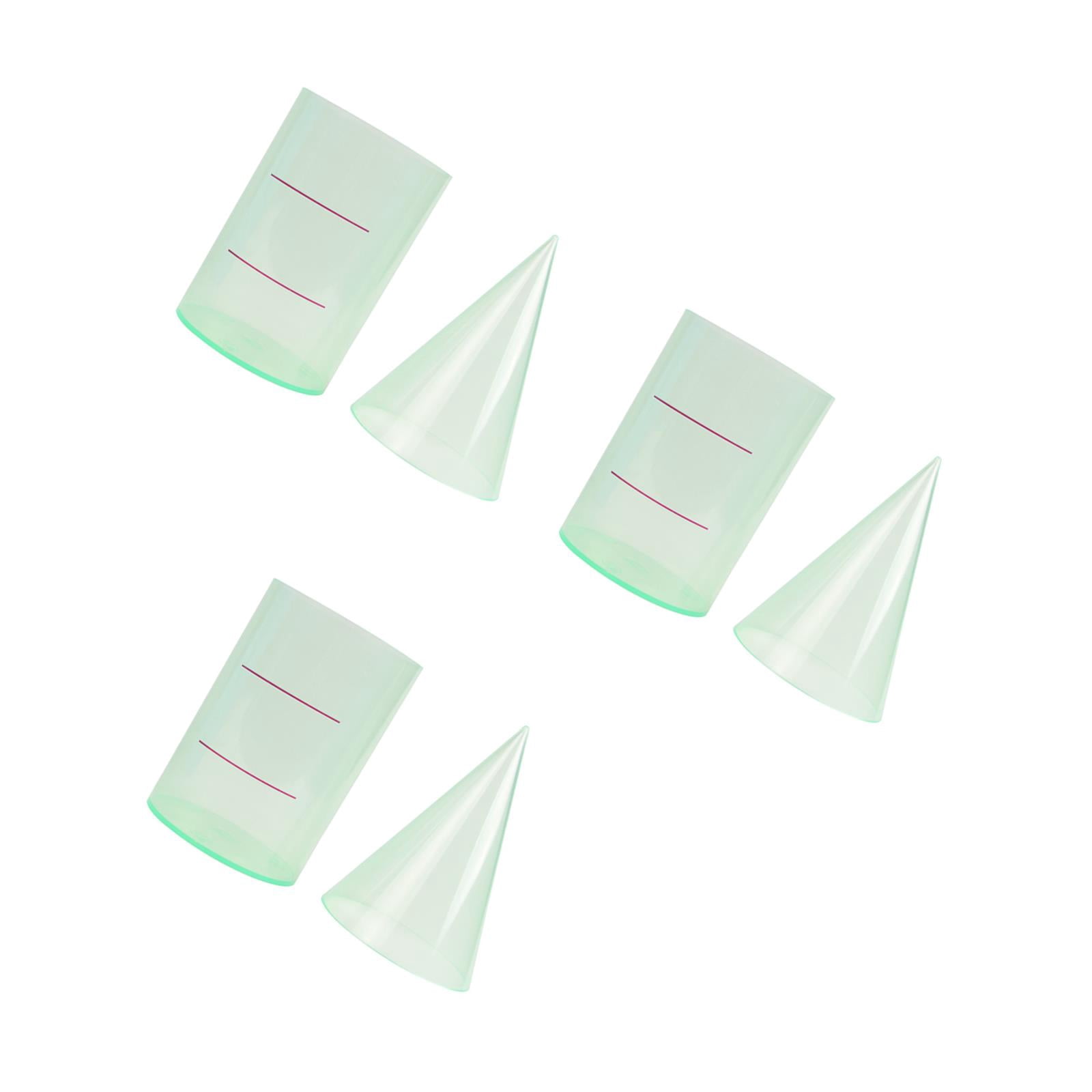 OUNONA 6 Pcs Transparent Cylinder Cone Geometric Model Volume Ratio ...