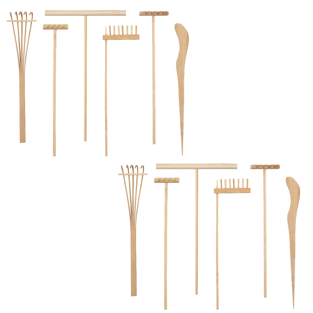 OUNONA 6 Sets /12pcs Zen Garden Rake Professional Tea Art Garden ...