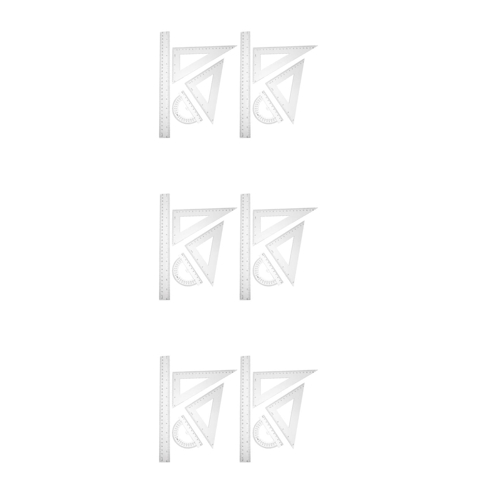 OUNONA 6 Sets Small Triangle Rule Geometry Set For Students Plastic ...