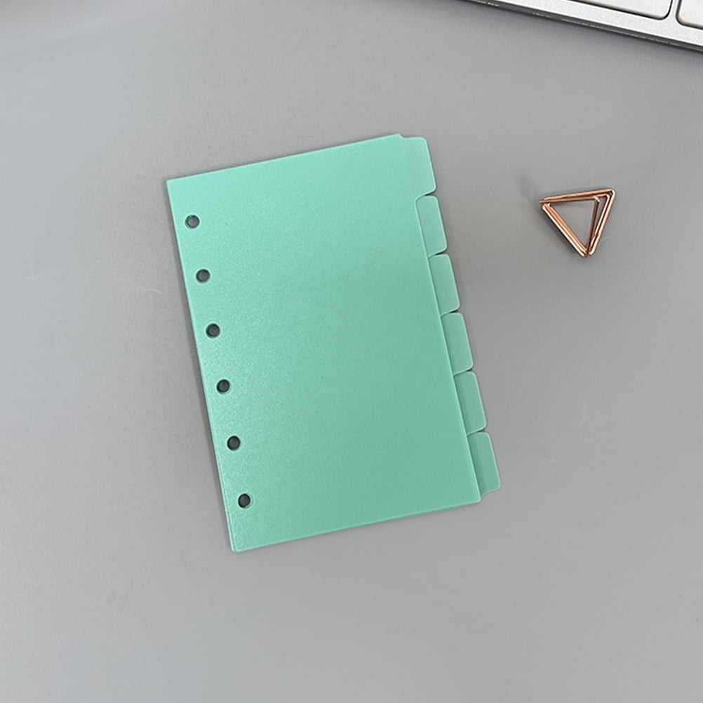 OUNONA 6 Sheet Notebook Planner Dividers Plastic 6 Ring Binder Dividers ...