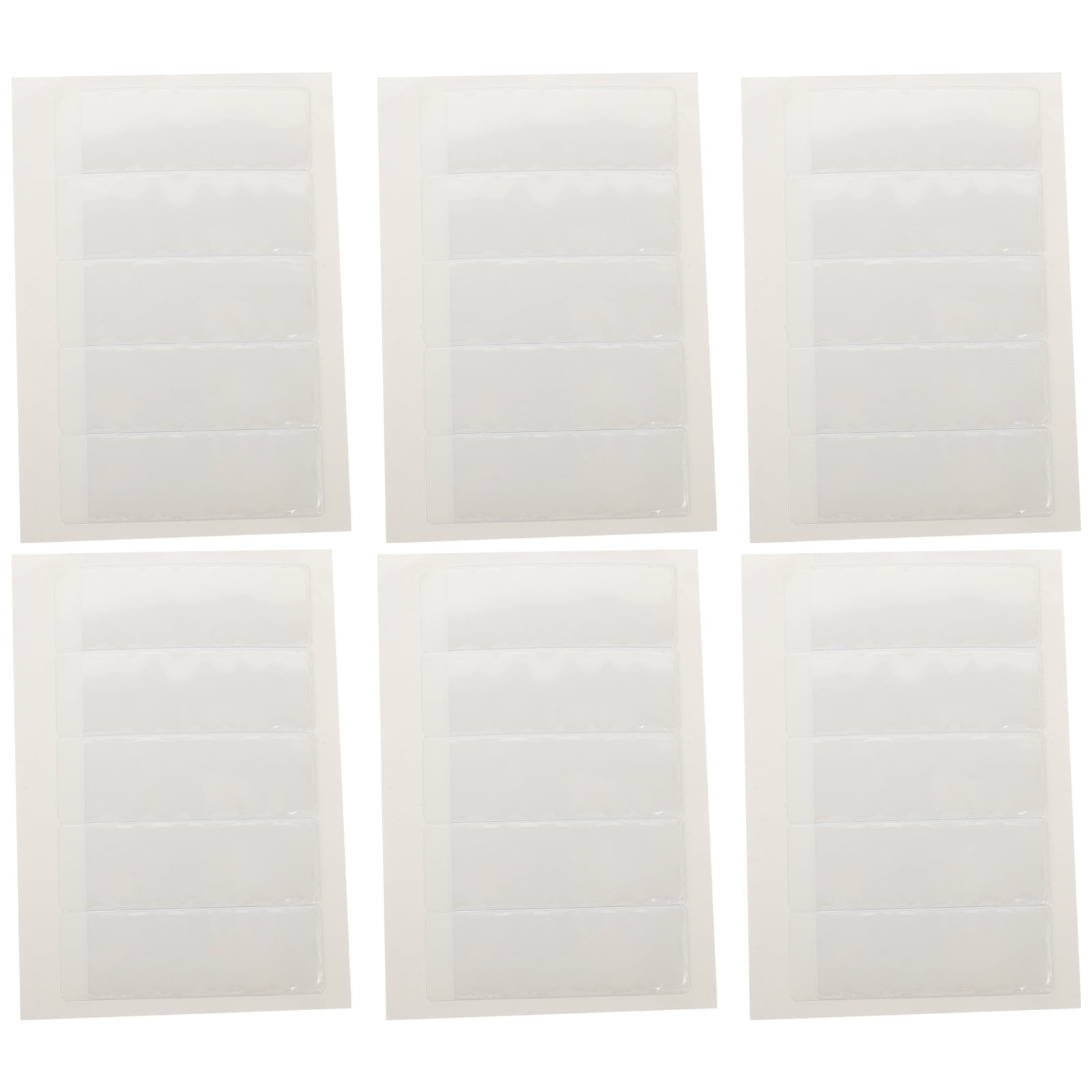 OUNONA 6 Sheets Adhesive Index Card Pockets with Cards Transparent ...