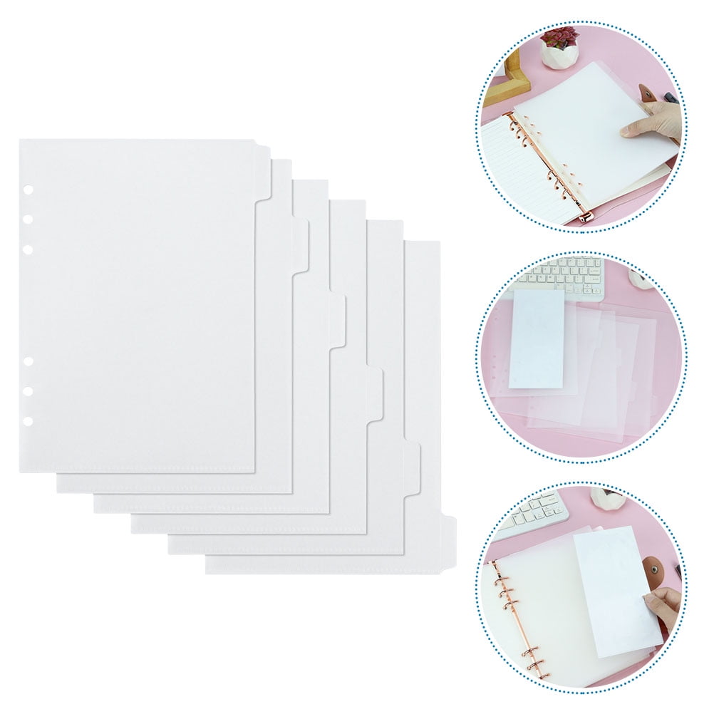 OUNONA 6 Sheets Binder Inserts Budget Supply Pocket Notebook Dividers ...
