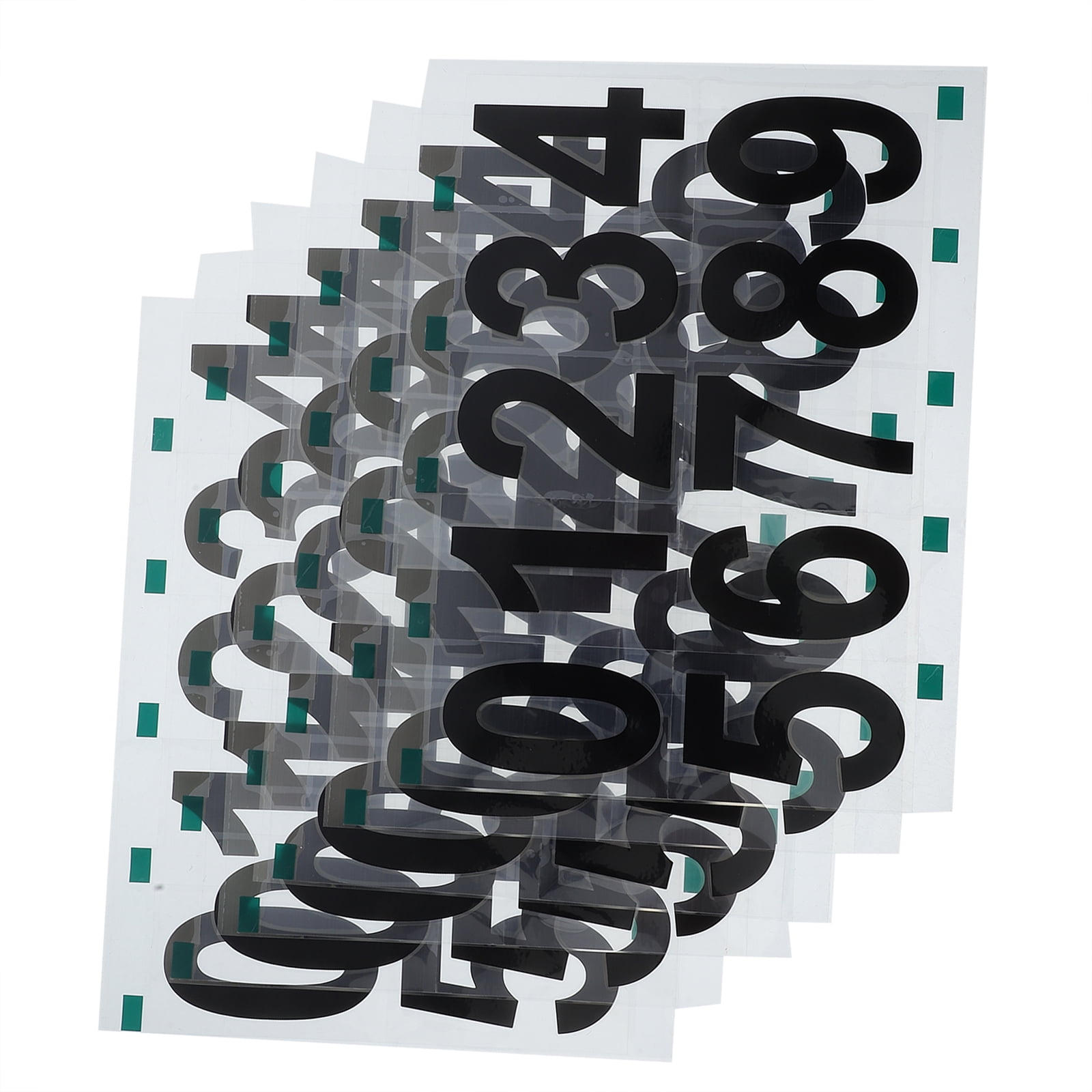 OUNONA 6 Sheets Reflective Mailbox Number Stickers Self Adhesive ...