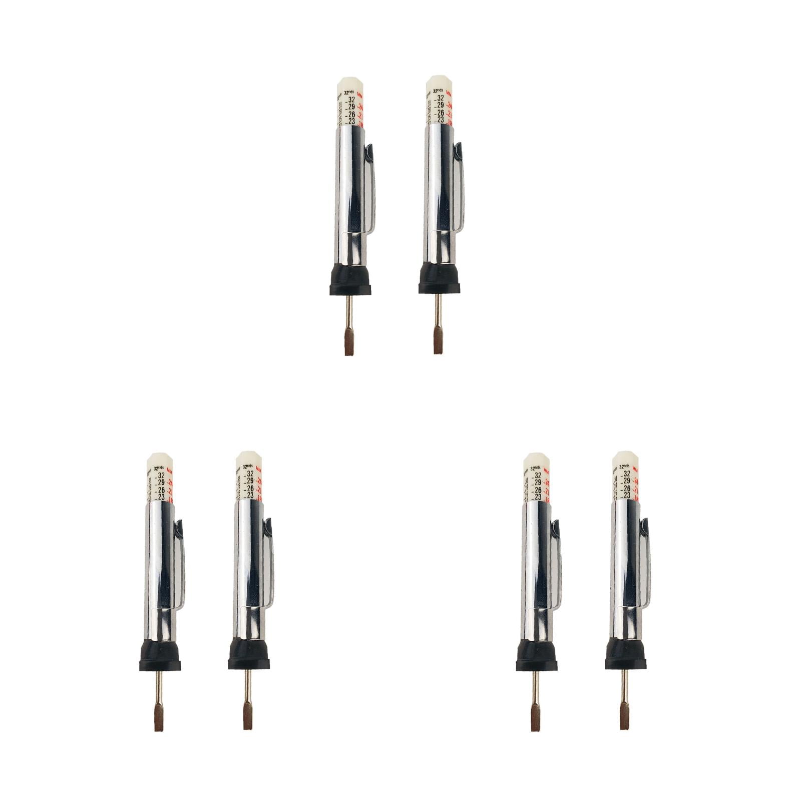 OUNONA 6 pcs 0-25mm High Precision Tread Pattern Depth Gauge Automobile Tire Pattern Depth Gauge ...