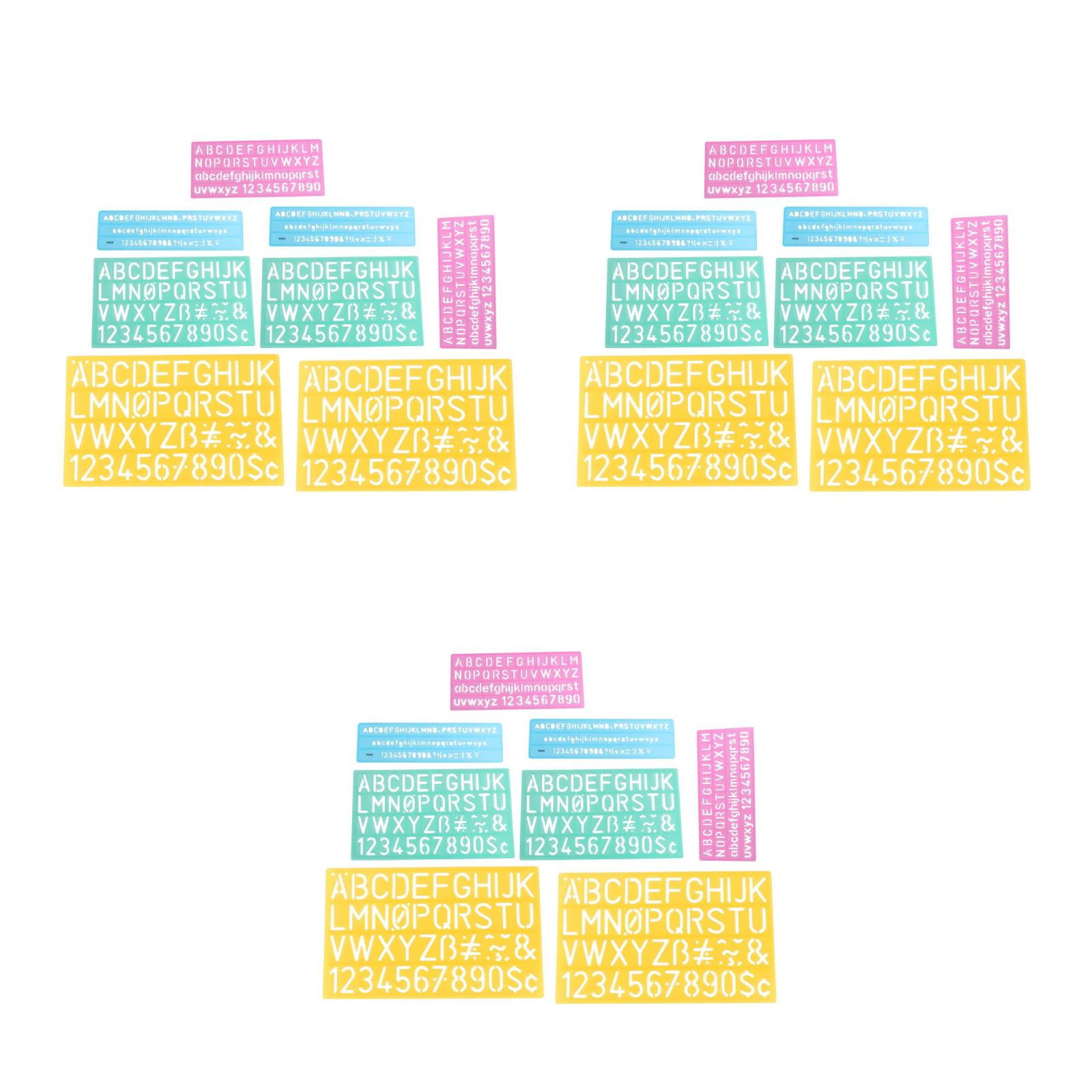 OUNONA 6 pcs Alphabet Stencils Set Letters And Numbers Alphabet ...