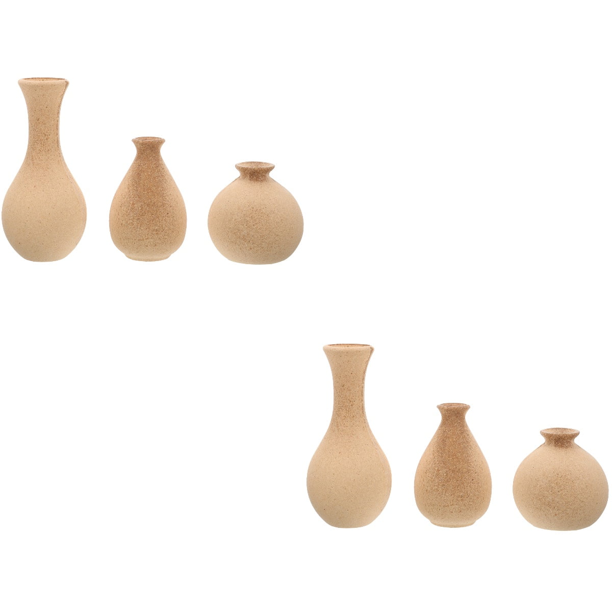 OUNONA 6 pcs Blank Wood Vase Wood Craved Diy Vase Decorations Wood ...