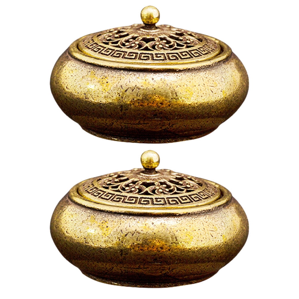 OUNONA 6 pcs Brass Desktop Burner Retro Mini Censer Incense Holder for ...