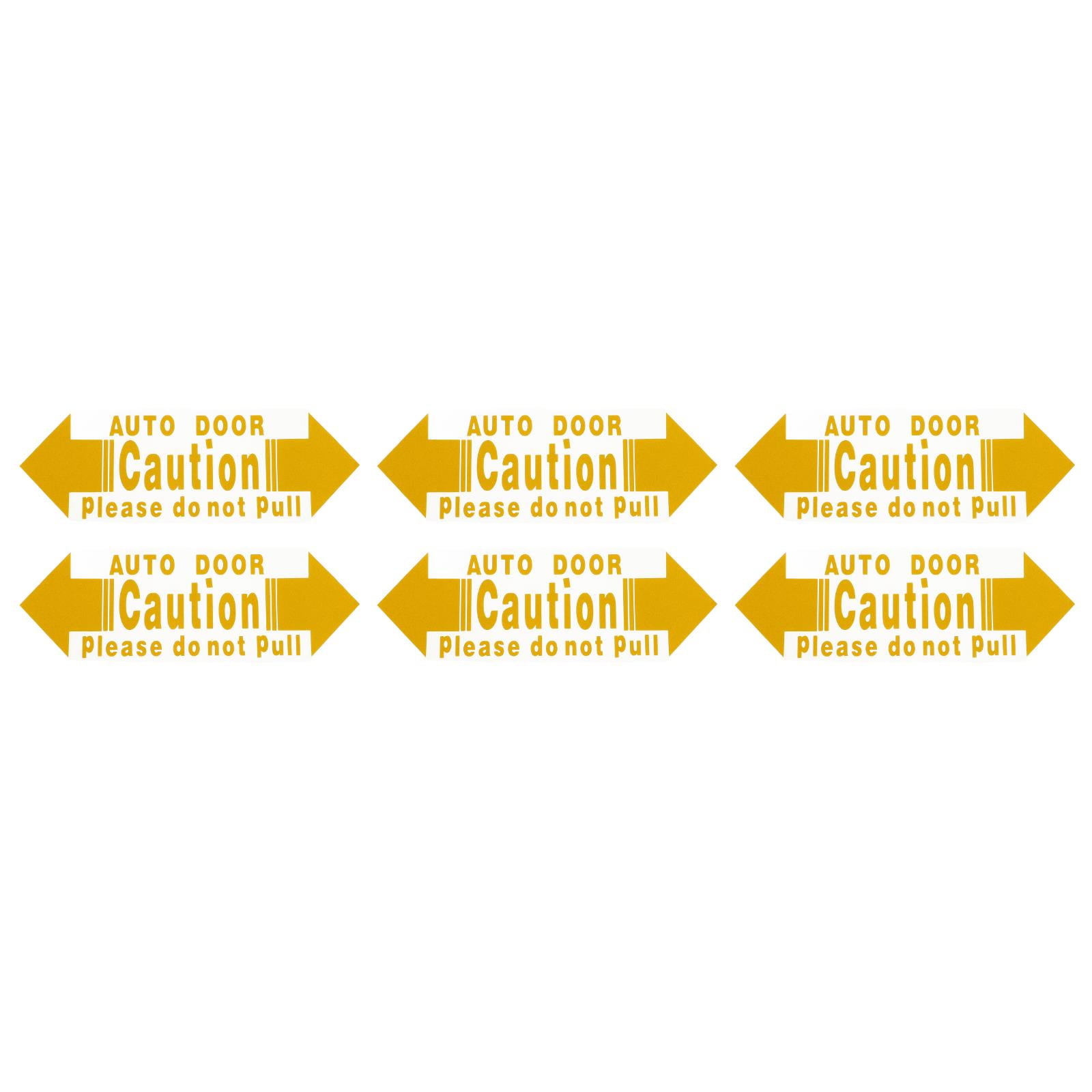 OUNONA 6 pcs Caution Automatic Door Stickers Car Door Opening Indicator ...