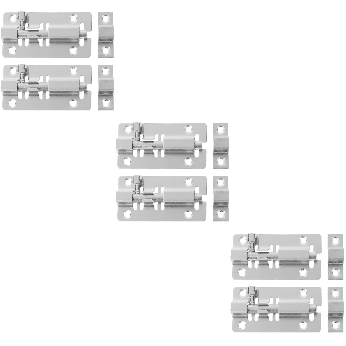 OUNONA 6 pcs Door Security Slide Latch Lock with Solid Heavy Duty Steel ...