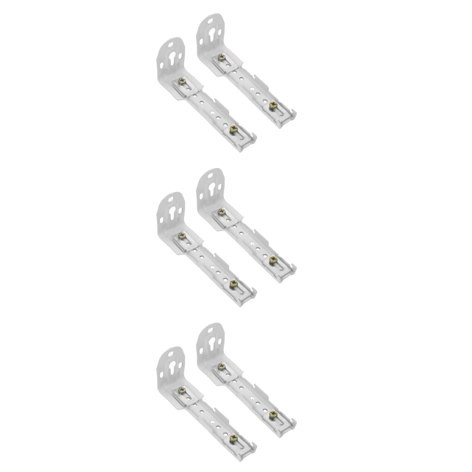 OUNONA 6 pcs Double Ceiling Curtain Track Wall Mounted Brackets Roller ...