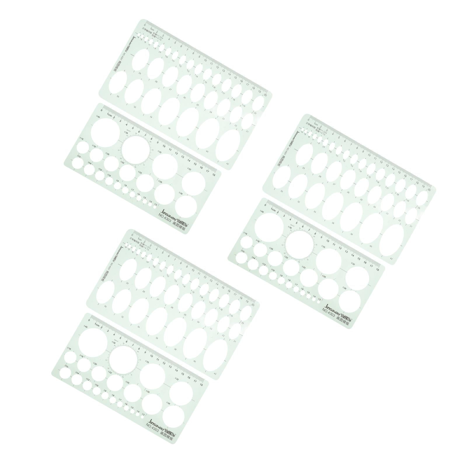 OUNONA 6 pcs Drawing Templates Reusable Circle Stencil Template For ...