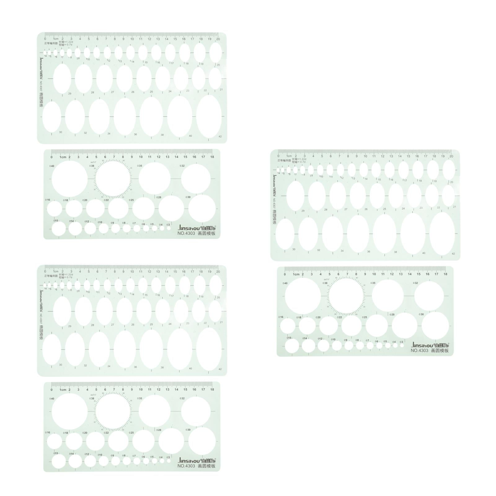 OUNONA 6 pcs Drawing Templates Reusable Circle Stencil Template For ...