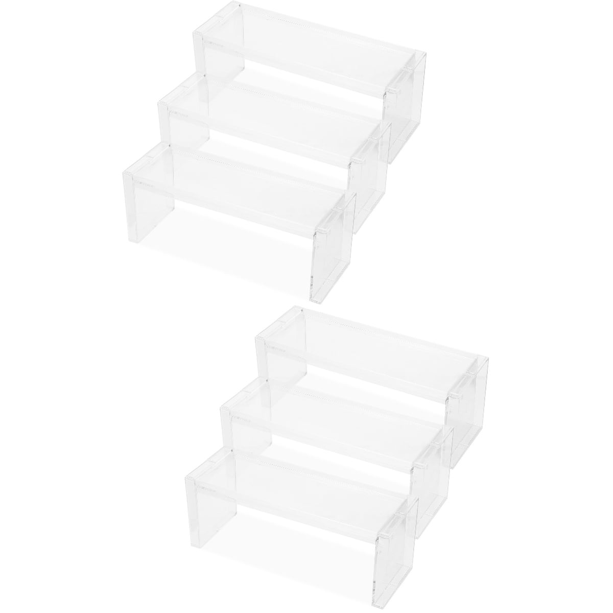 OUNONA 6 pcs Rectangular Display Risers Transparent Display Racks ...