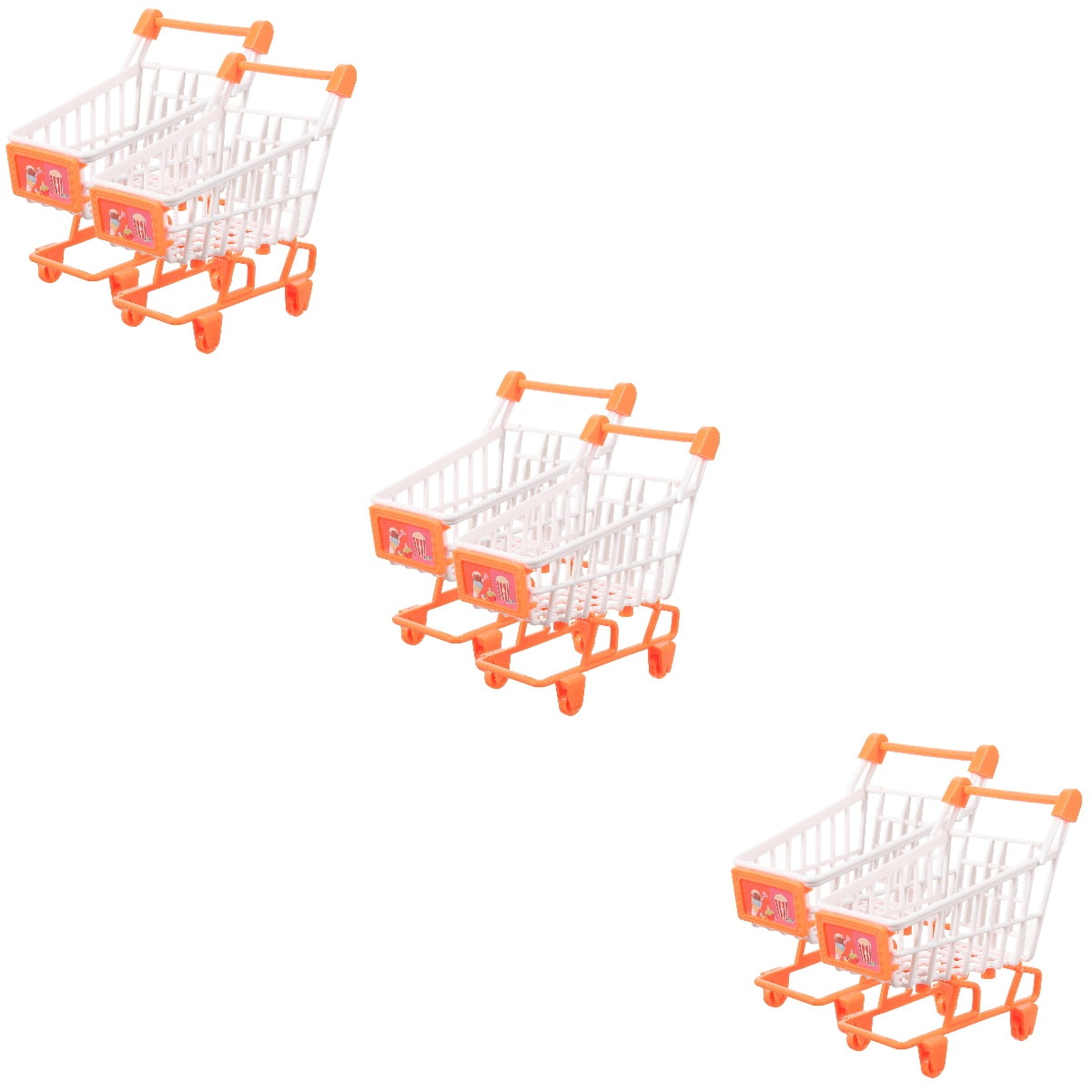 OUNONA 6 pcs Shopping Cart Toys Kids Grocery Cart Toy Simulation Cart ...