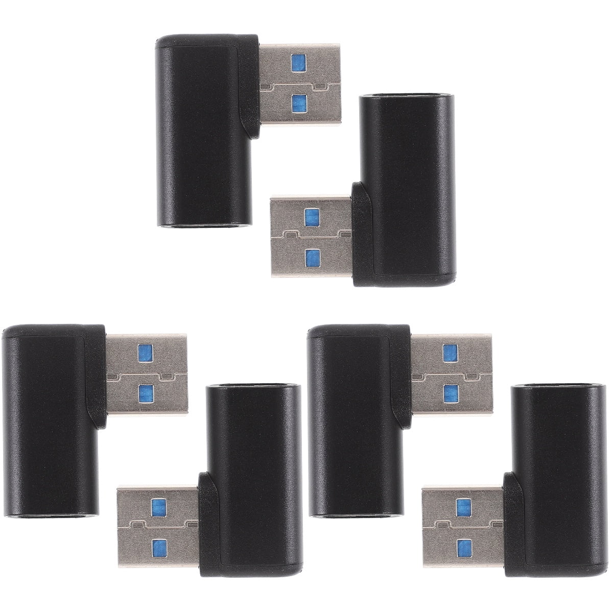 OUNONA 6 pcs USB Adapter Angled USB 3.0 Adapter Male USB To Female USB ...