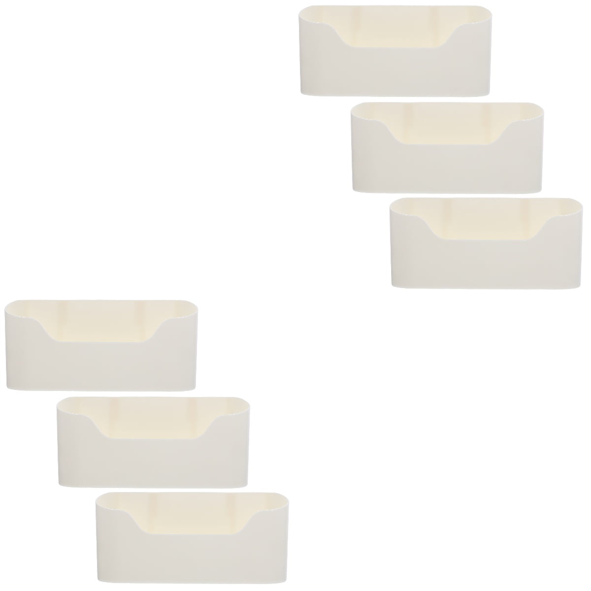 OUNONA 6 pcs Wall Adhesive File Organizer Plastic Storage Box Wall ...