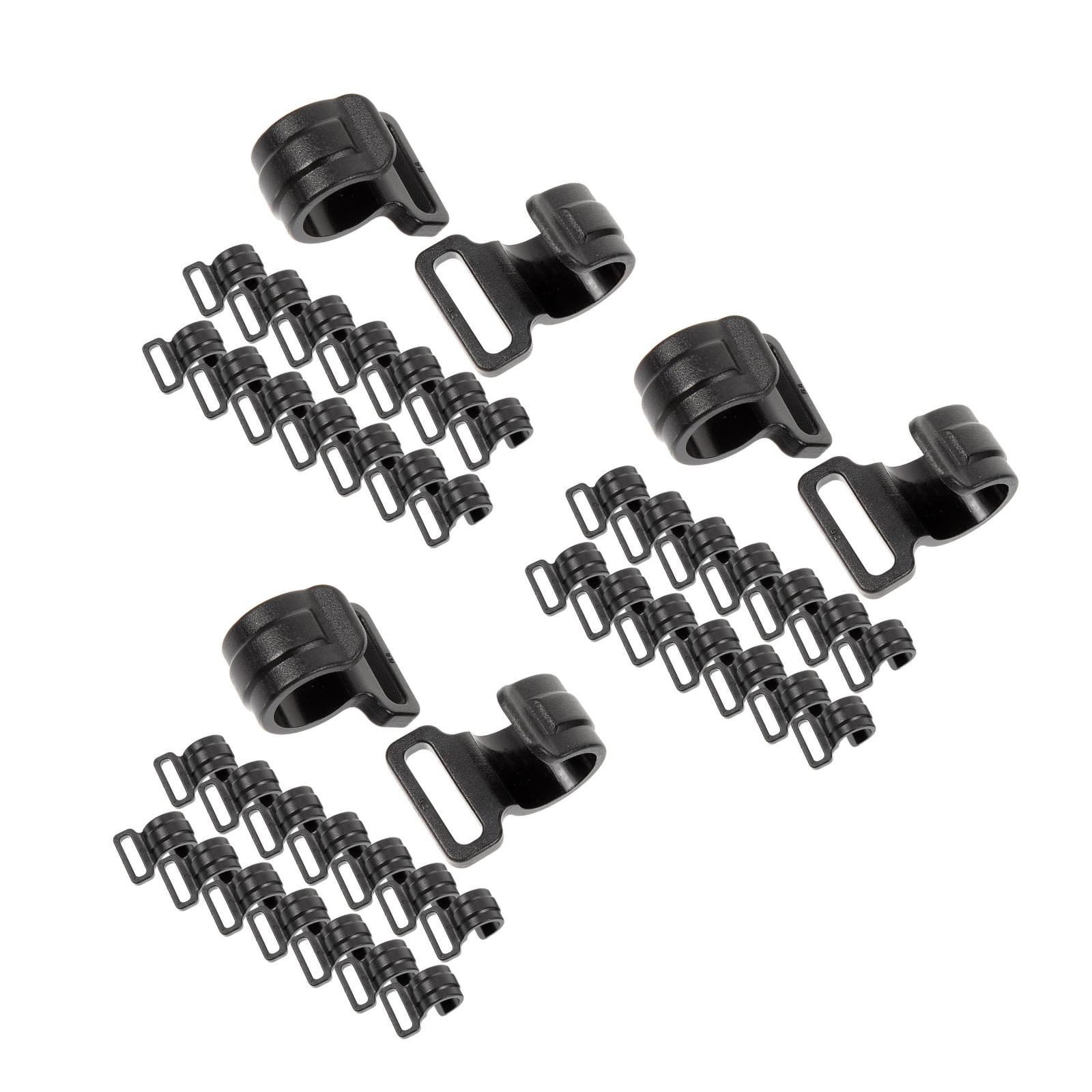 OUNONA 60 PCS Tent Pole Clips C Shape Plastic Clips Tent Hook Small ...