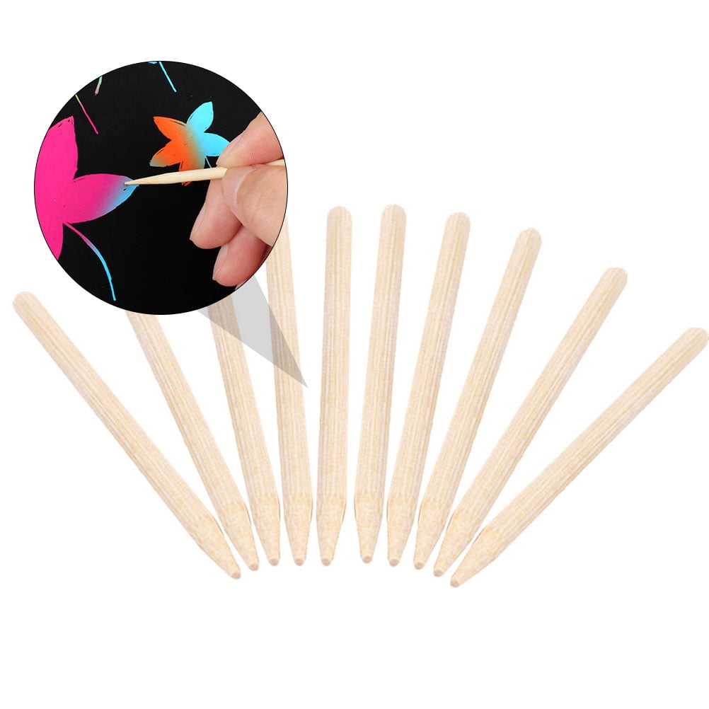OUNONA 60pcs Scratch Stylus Sticks for Painting Ideal for Kids Art ...