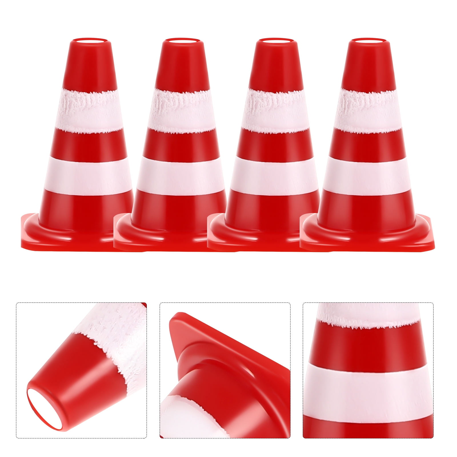 OUNONA 60 Pcs Mini Traffic Sign Simulation Cones Signs Toys Child Red ...