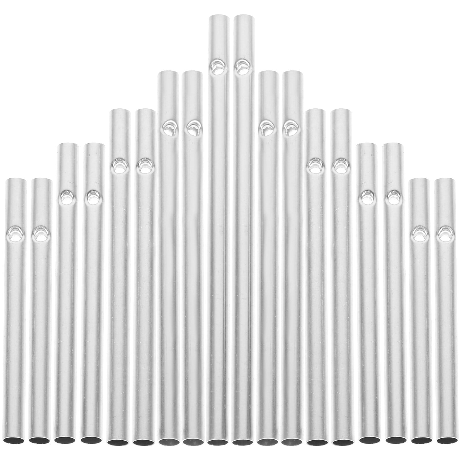 OUNONA 60 Pieces Aluminum Hollow Tubes Replacement Pipes for Wind ...