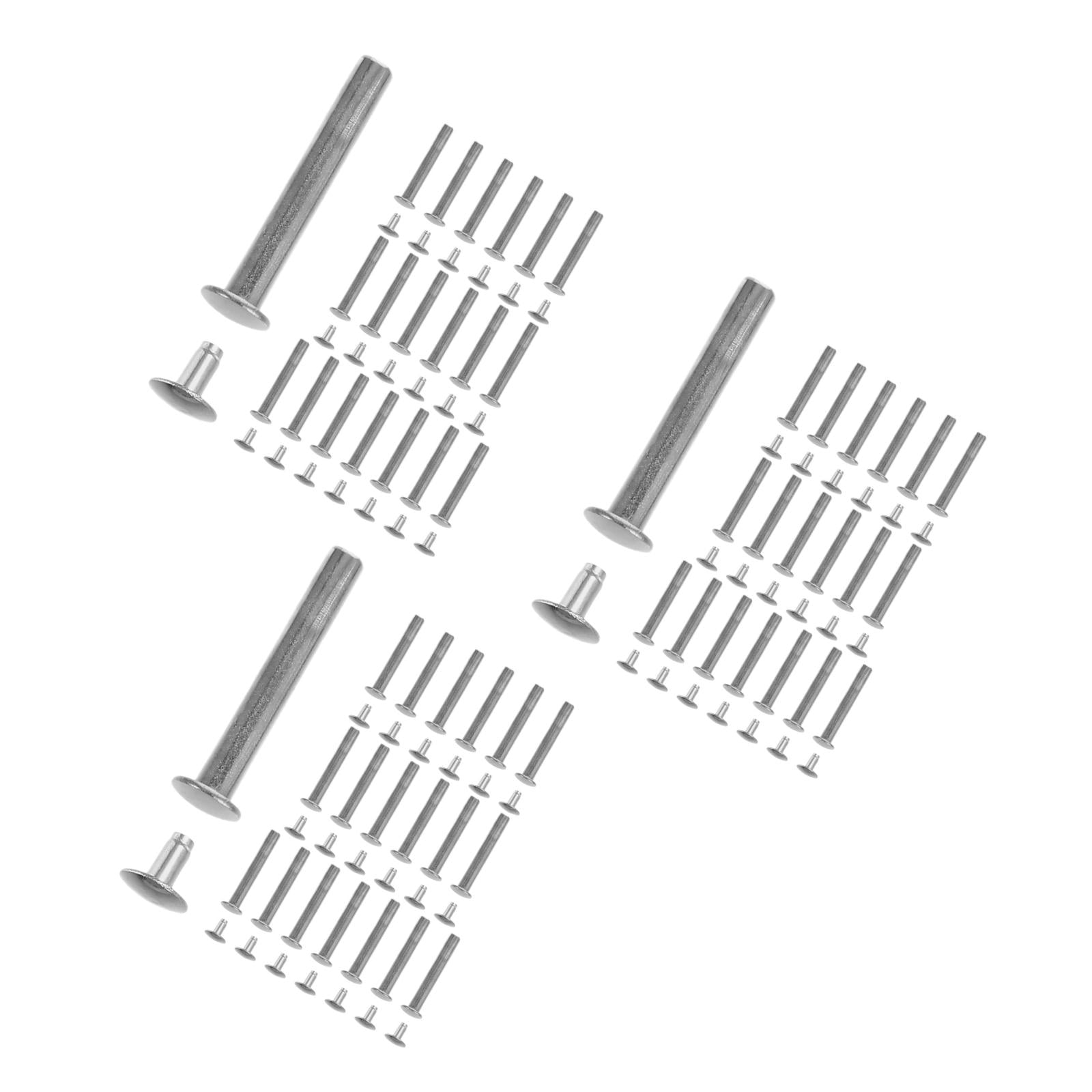 OUNONA 60 Sets Shaft Rivets And Nuts Repair Kit Fastener Nails ...
