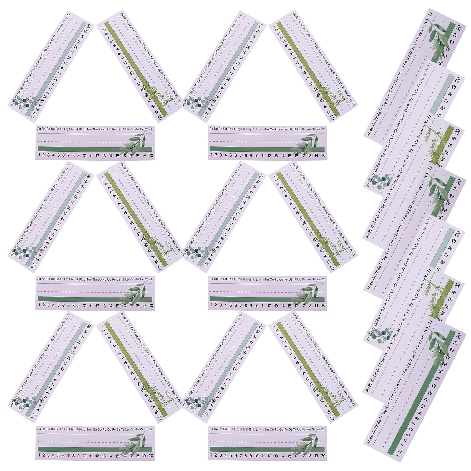 OUNONA Clear Name Tag Holders for Desk Coated Paper Assorted Color Easy ...