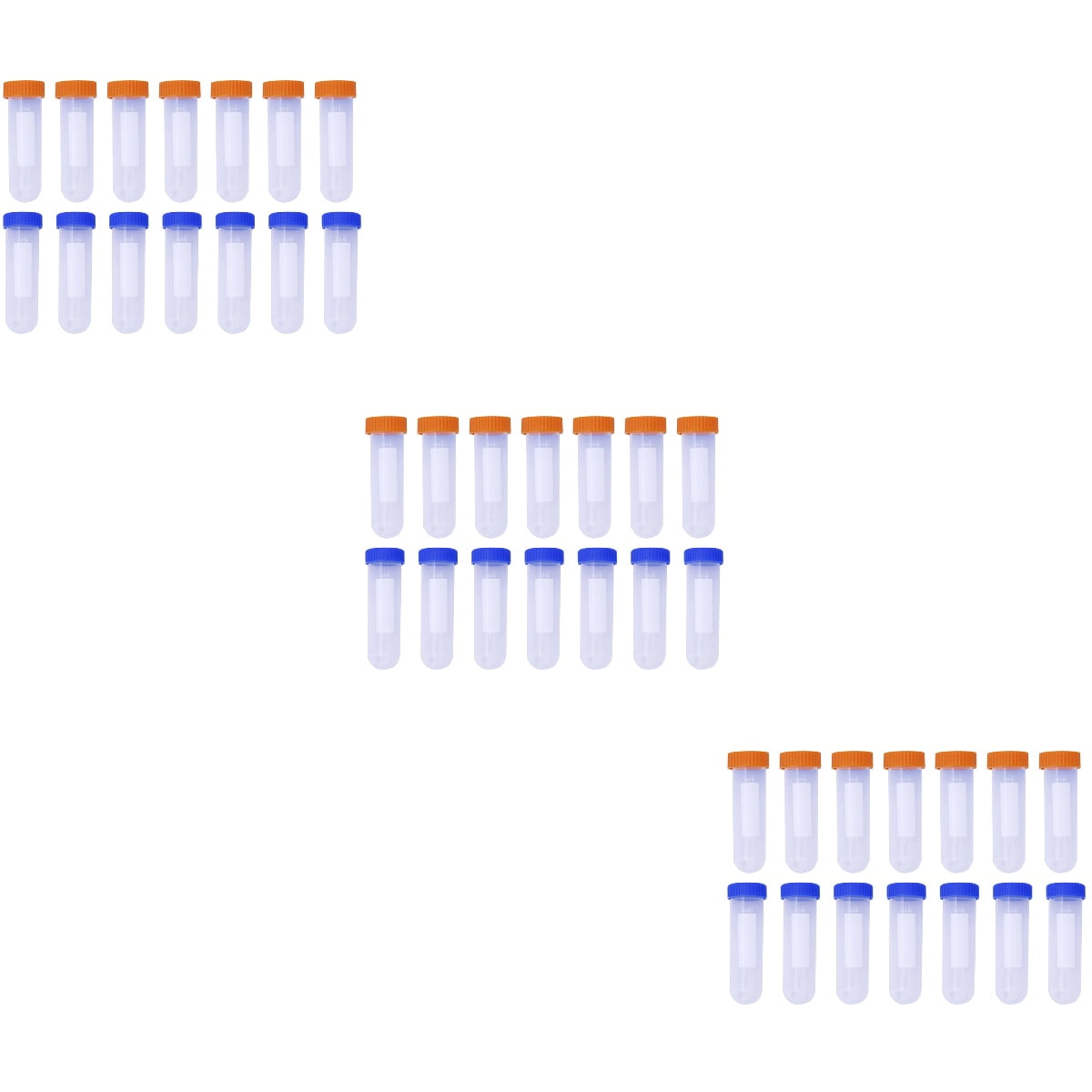 OUNONA 60 pcs 50ML Test Tubes Transparent Test Tubes with Caps ...
