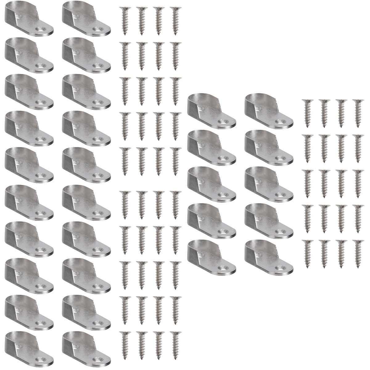 OUNONA 60 pcs Closet Rod Bracket Wardrobe Support Wall Mount Curtain ...