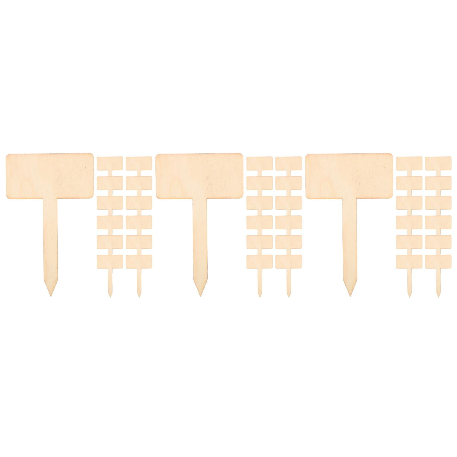 OUNONA 60 pcs Plant Label Stakes Wooden Labels Garden Markers Garden ...
