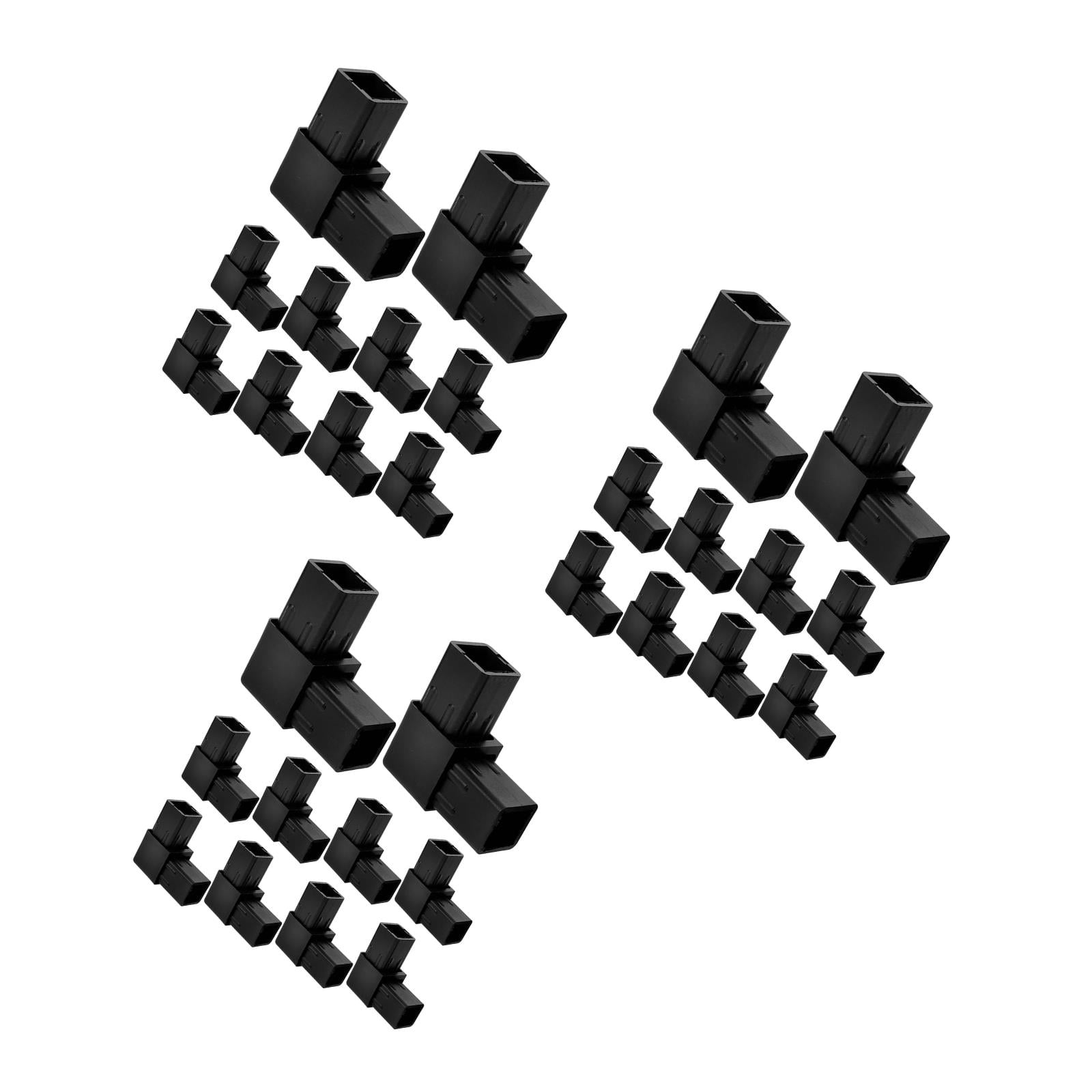 OUNONA Raindrops 60 pcs Square Tube Coupling AC Mount Connector for ...