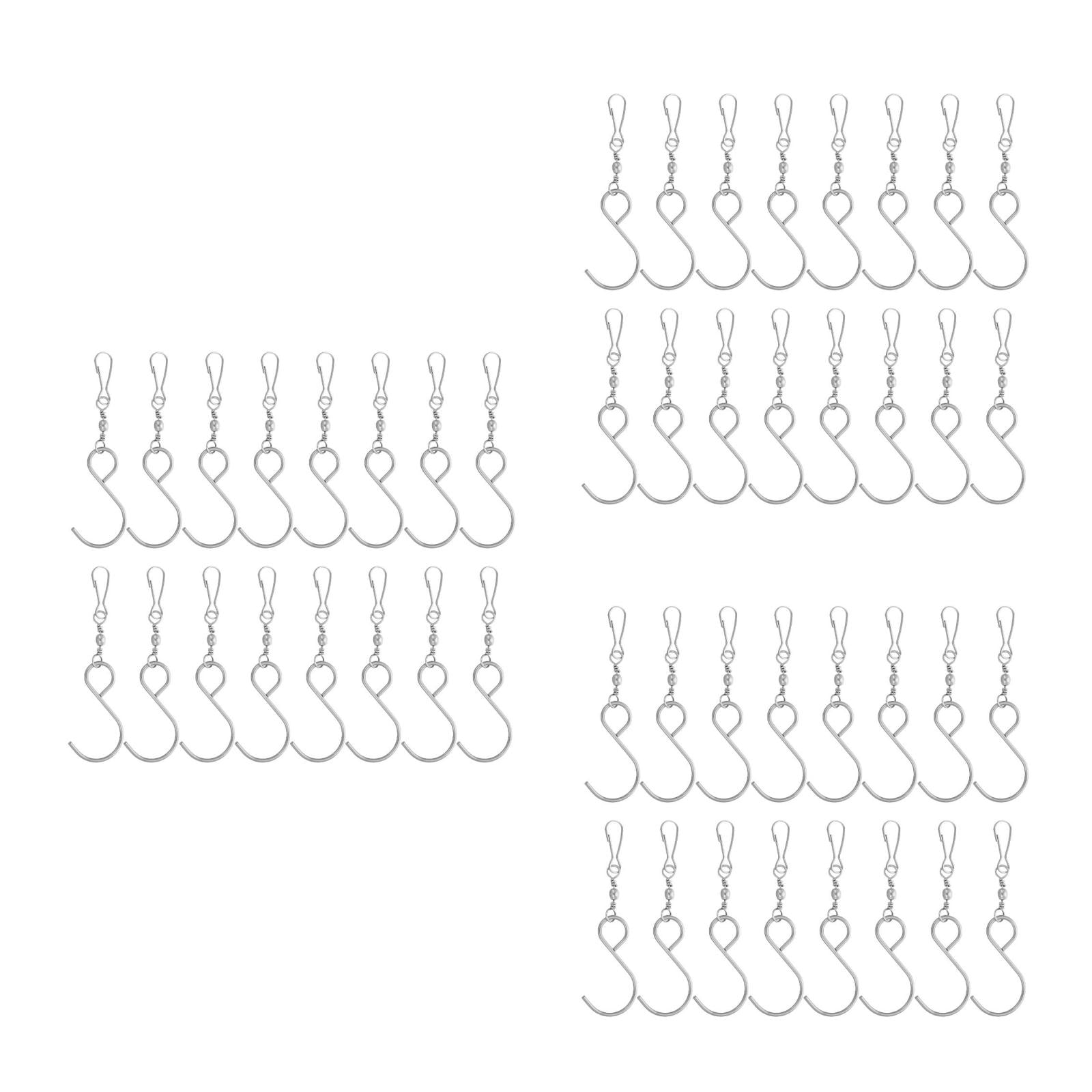 OUNONA 60 pcs Swivel Hooks Clips Heavy Duty Rotating Swivel Hooks ...