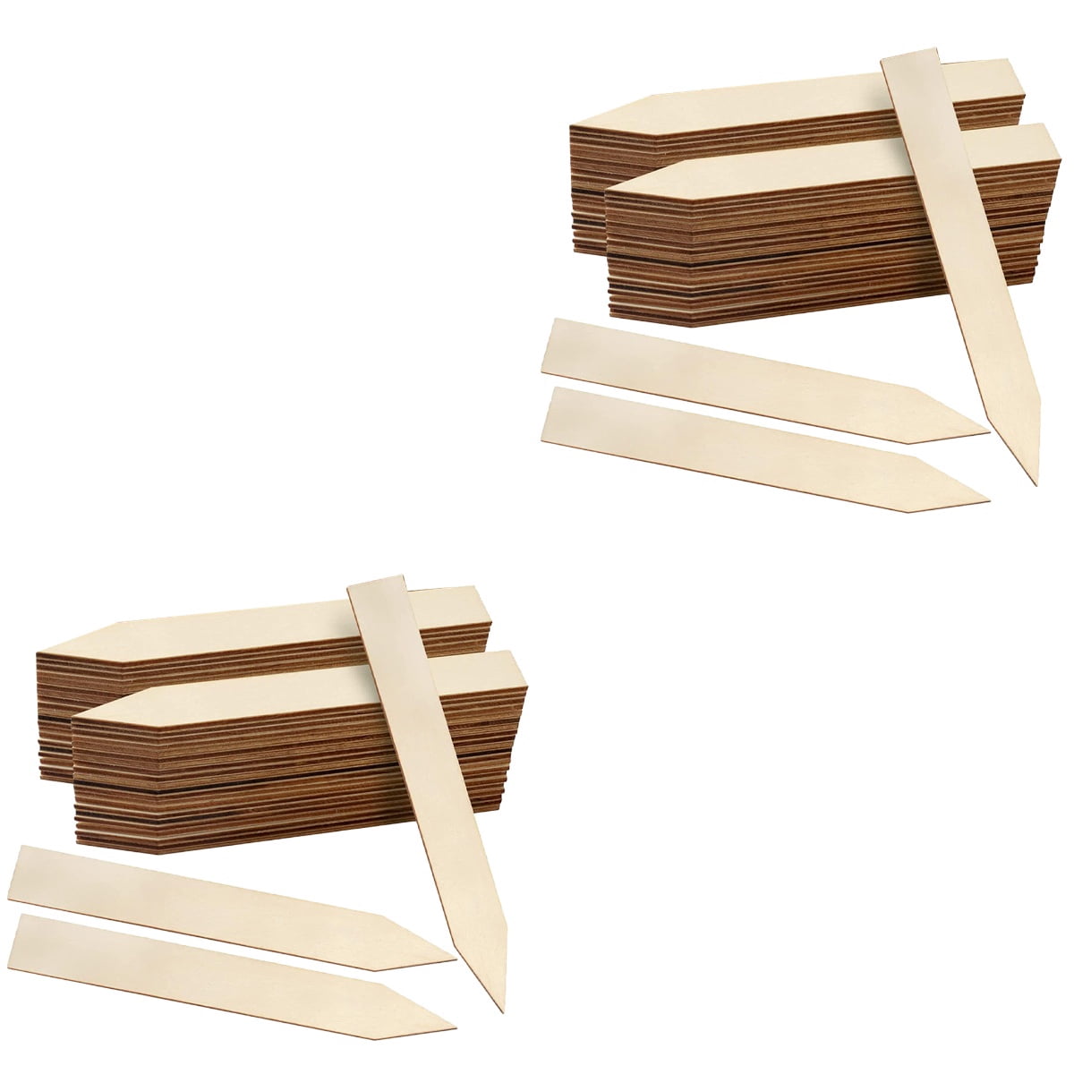 OUNONA 60 pcs Wooden Plant Labels Garden Markers Plant Classification ...