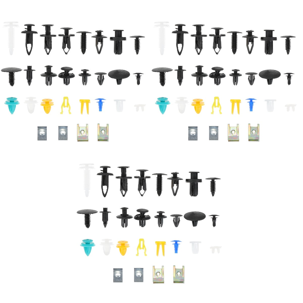OUNONA 600 Pcs Push Type Retainer Clips Bumper Fastener Rivet Clips ...